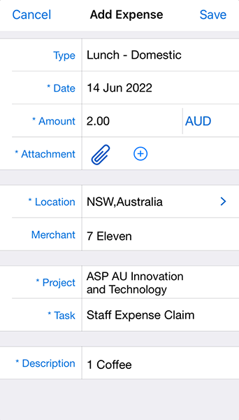 Logging an expense claim within Oracle Fusion – Aspen Medical