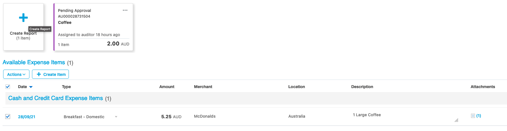 Adding an expense in Oracle Cloud – Aspen Medical